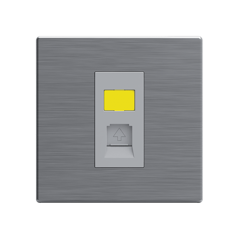 LONDON COMPUTER RJ45 SOCKET WITH INDICATOR CHROME | ELMARK